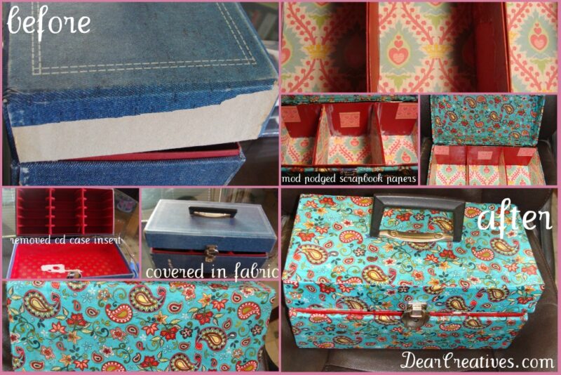 DIY Vintage Case With Fabric {tutorial} Dear Creatives