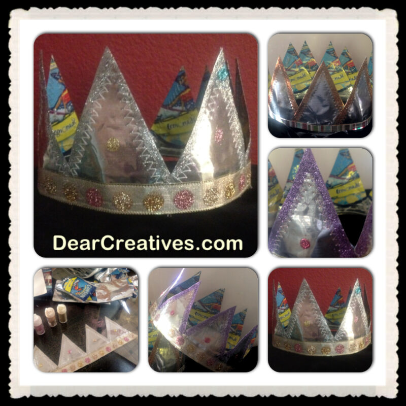 #Crafting Homemade Crowns From Recycled Capri Sun Pouches Dear Creatives