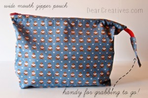 Simple #Sewing : Wide Mouth Zipper Pouch / Diaper A Go Go Dear Creatives