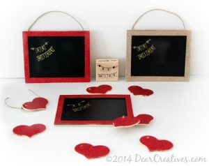 How To Decorate Mini Chalkboards - Be Mine DIY Dear Creatives