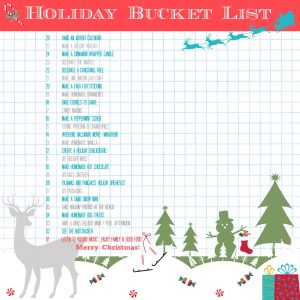 Christmas Bucket List - Christmas Printble of Ideas DearCreatives.com