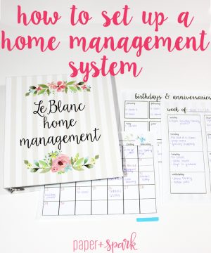 Home Management System - Get Organized for 2016 Dear Creatives