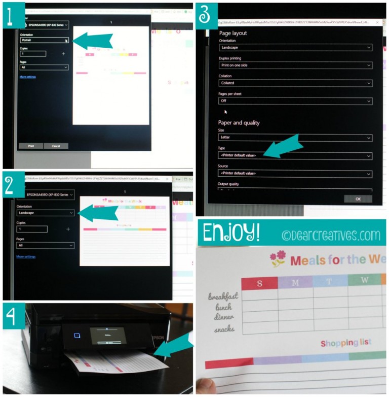 Free Printables Printing Tips And Epson XP-830 Review
