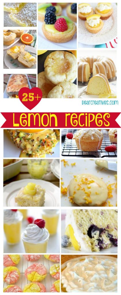 25+ Lemon Recipes For Lemon Lovers! DearCreatives.com