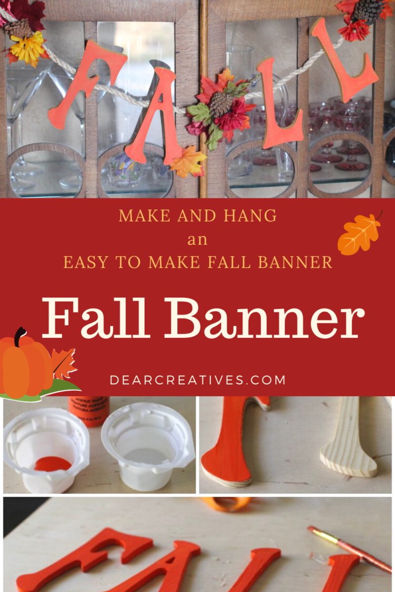 DIY Fall Banner With Wood Letters - DearCreatives.com