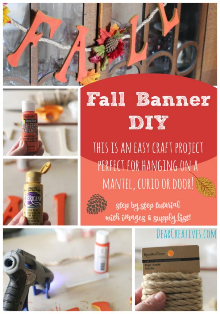 DIY Fall Banner With Wood Letters - DearCreatives.com