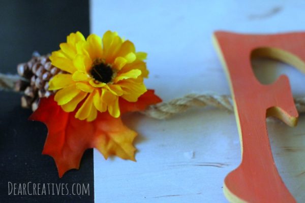 DIY Fall Banner With Wood Letters | DearCreatives.com