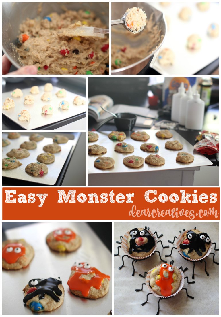 Halloween Monster Cookies With Free Halloween Treat Bag Printables