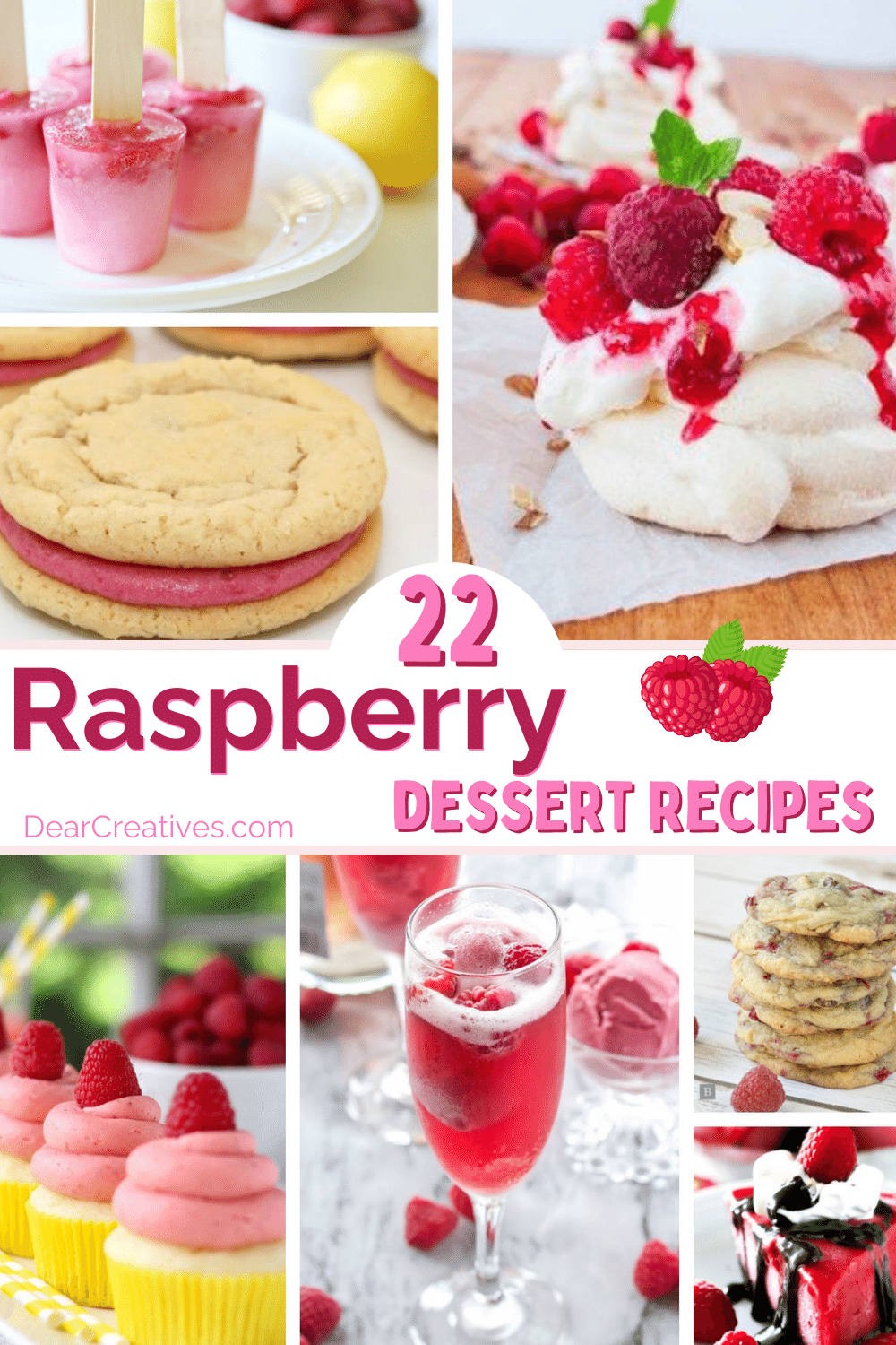 22 Raspberry Dessert Recipes You'll Love! DearCreatives.com