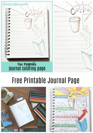 Free Printable "Morning Page" Coloring Journal Page - DearCreatives.com
