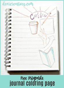 Free Printable "Morning Page" Coloring Journal Page - DearCreatives.com