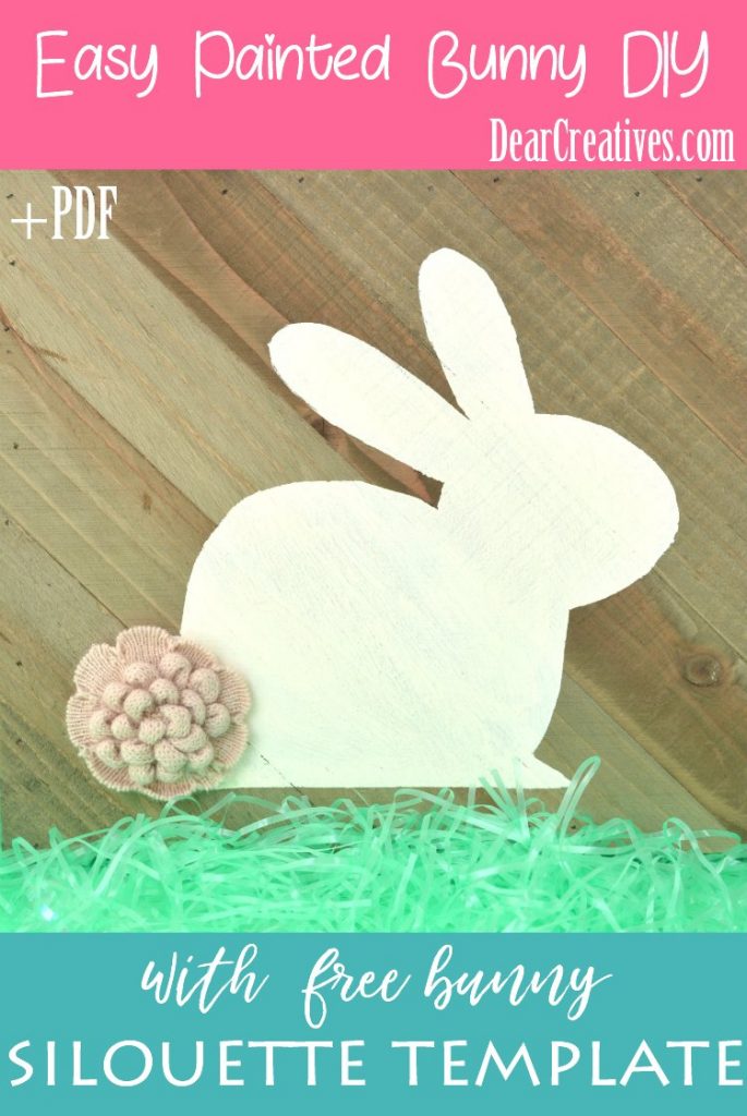 Fun and Easy Painted Bunny Craft with Bunny Silhouette