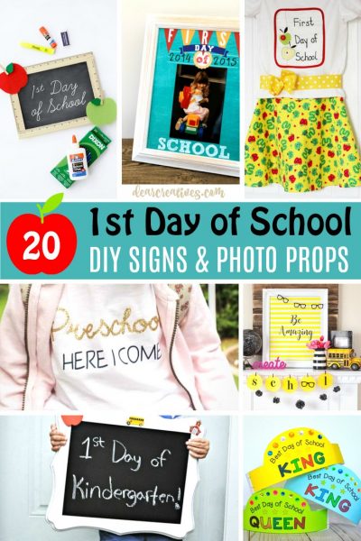 20 First Day of School Signs and Back to School Photo Props ...