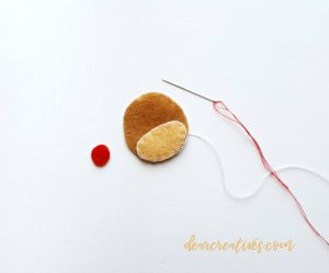 Free Felt Reindeer Ornament Pattern (Easy Hand Sewing!)