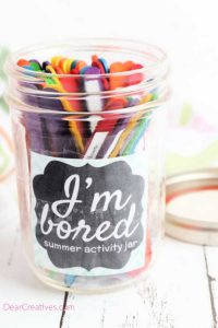 Kids Activity Jar DIY + Summer Bucket List - Dear Creatives