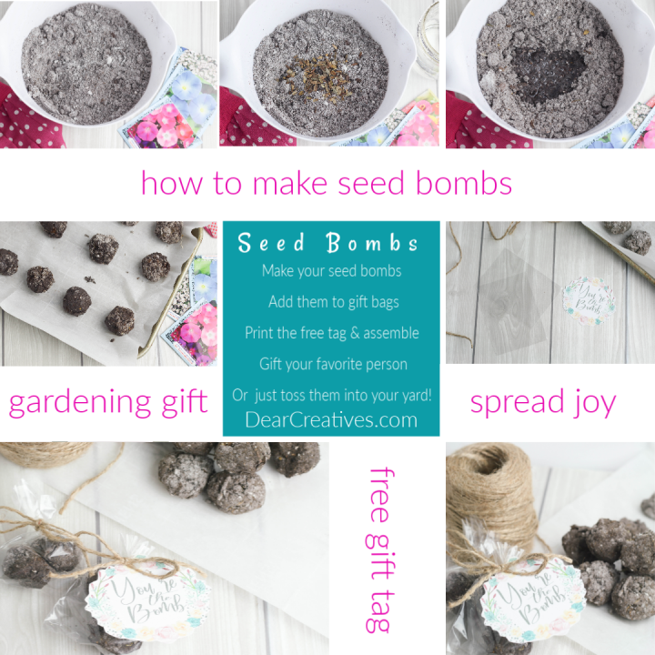 How To Make Seed Bombs + Free Printable Gift Tag Dear Creatives
