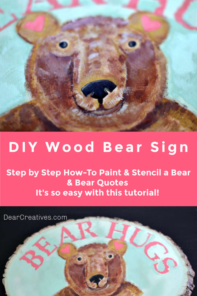 DIY Wood Bear Sign - Step By Step How-To Dear Creatives