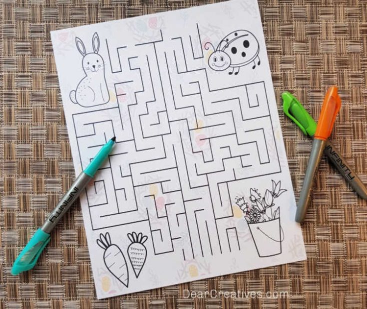 Easter Maze - Free Easter Printable! - Kid's Activity Dear Creatives