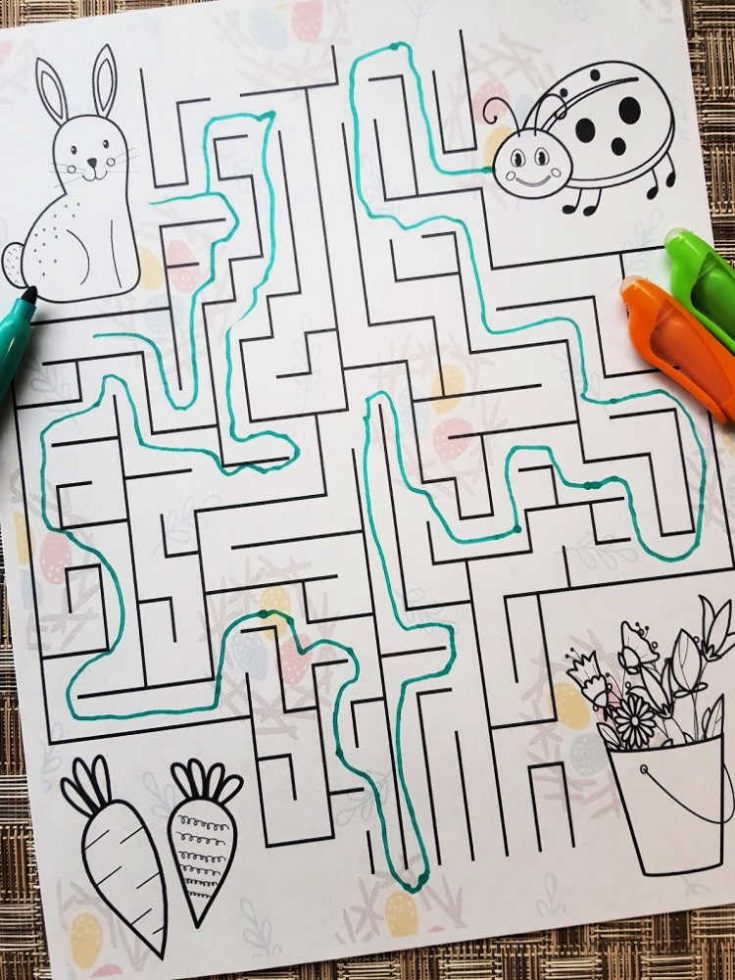 Easter Maze - Free Easter Printable! - Kid's Activity Dear Creatives