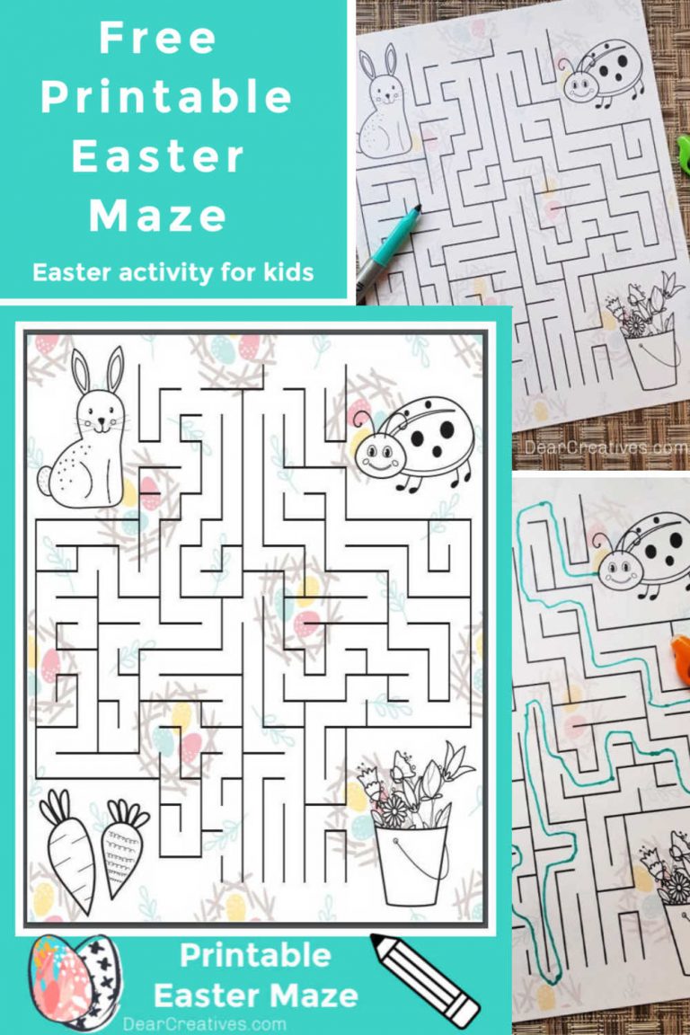 Easter Maze - Free Easter Printable! - Kid's Activity Dear Creatives