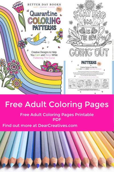 Free Adult Coloring Pages - Creative Designs Dear Creatives