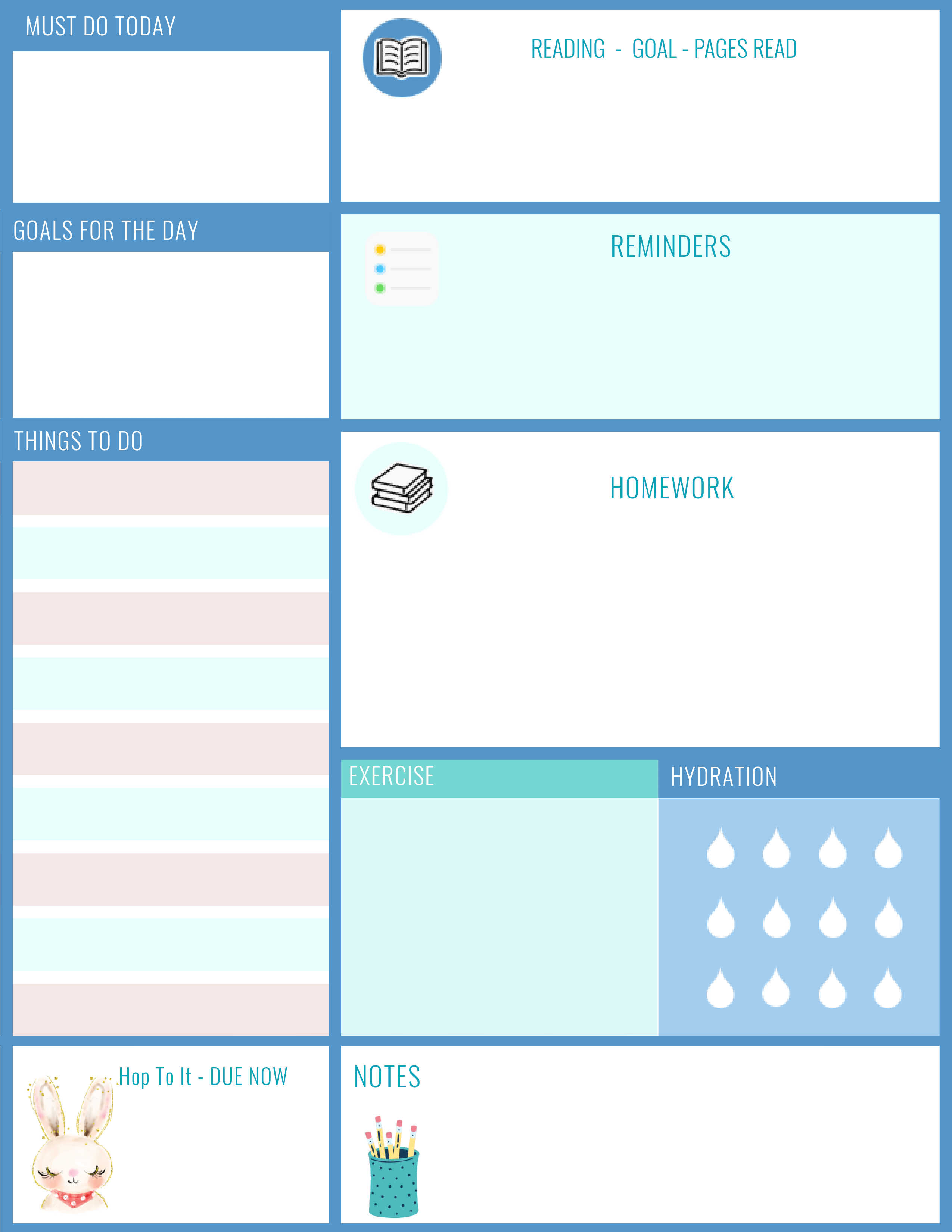 Free Daily Planner Printables For Back To School Dear Creatives