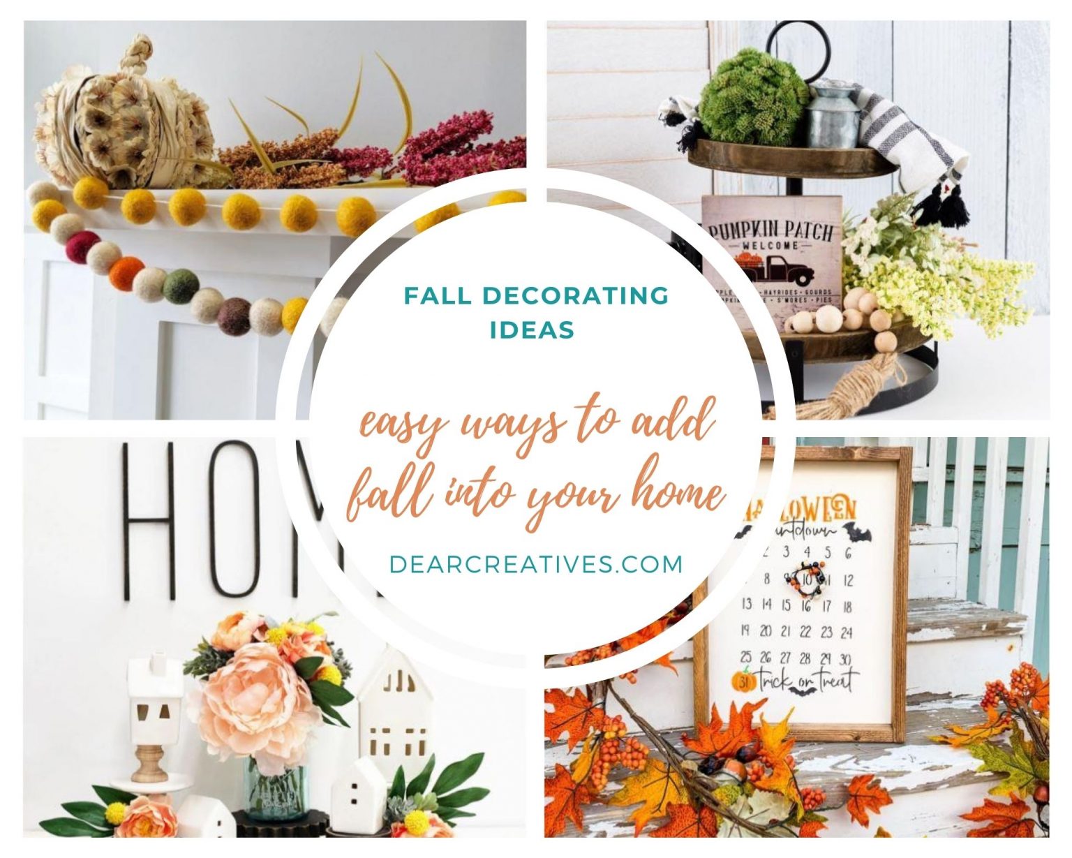 10+ Quick And Easy Ideas For Fall Decorating! Dear Creatives