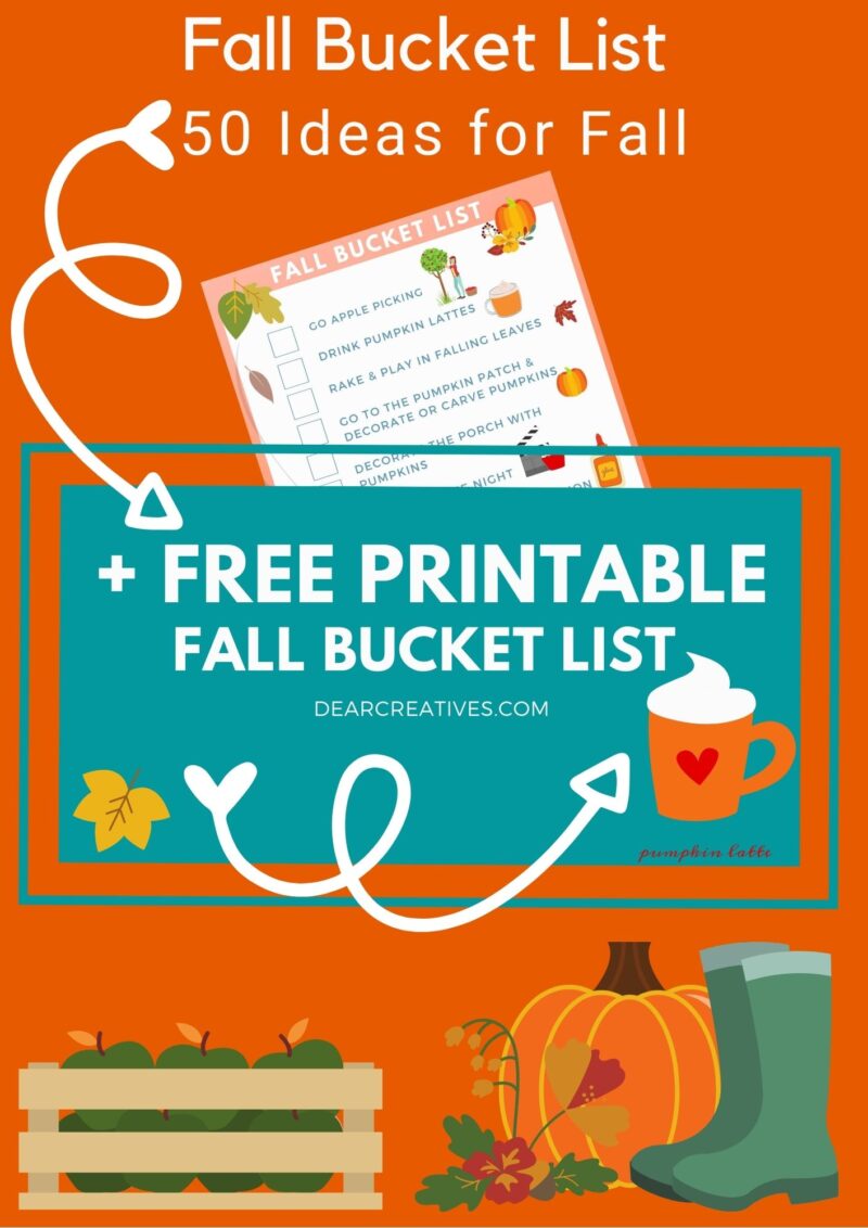 Fall Bucket List + Free Fall Bucket List Printable! Dear Creatives