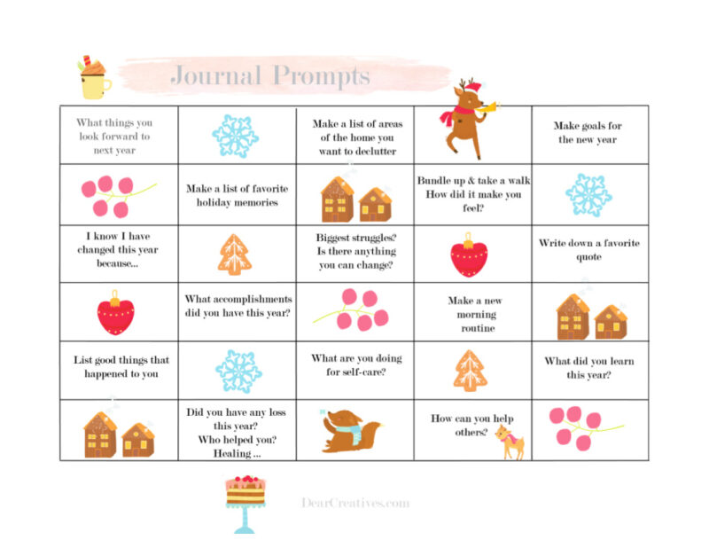 Printable Journal Page With Prompts - Refocus Dear Creatives