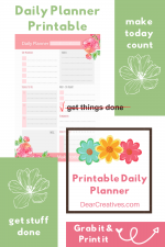 Daily Planner Printable - Make Today Count! Dear Creatives