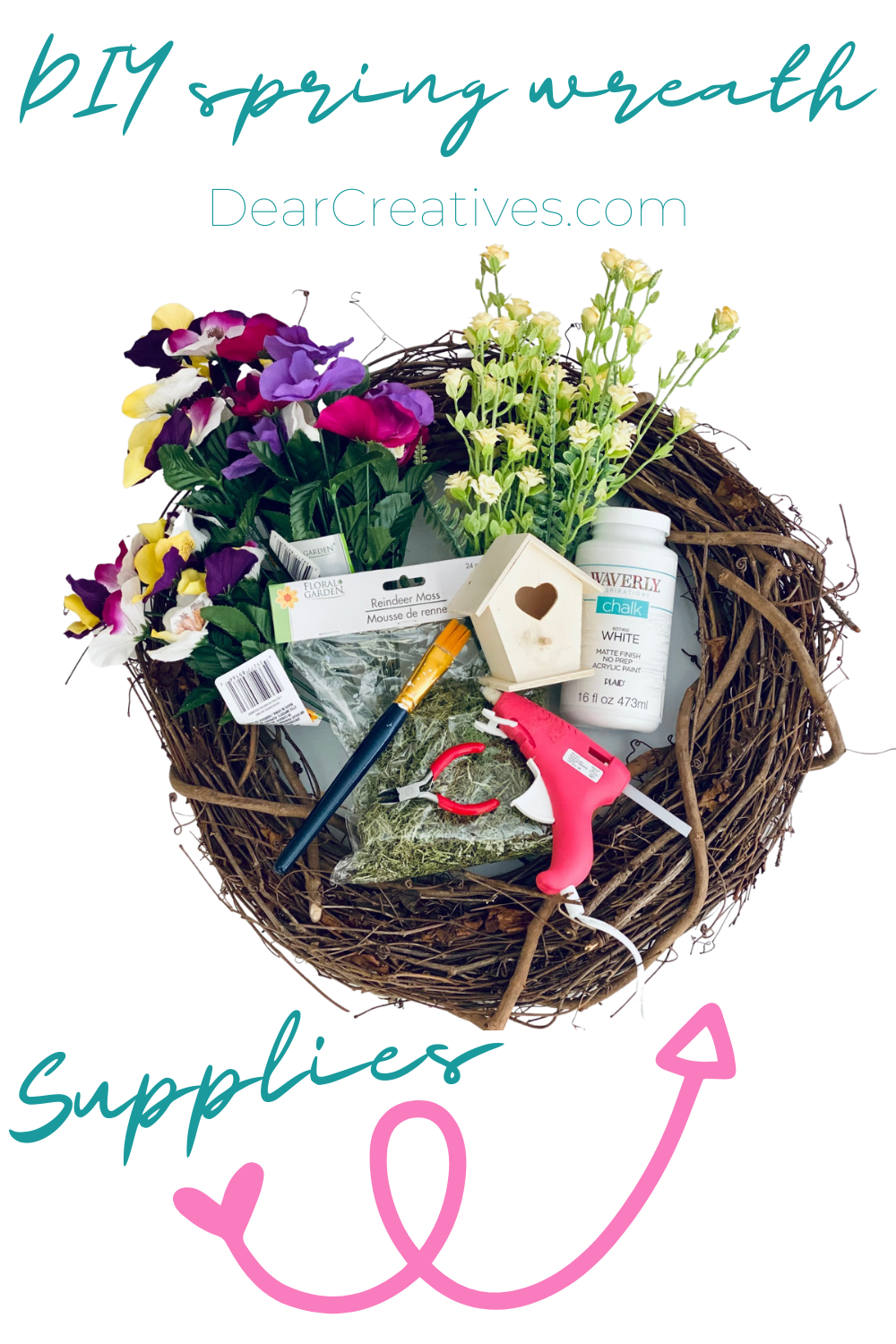 DIY Spring Wreath (Quick & Easy!) Dear Creatives