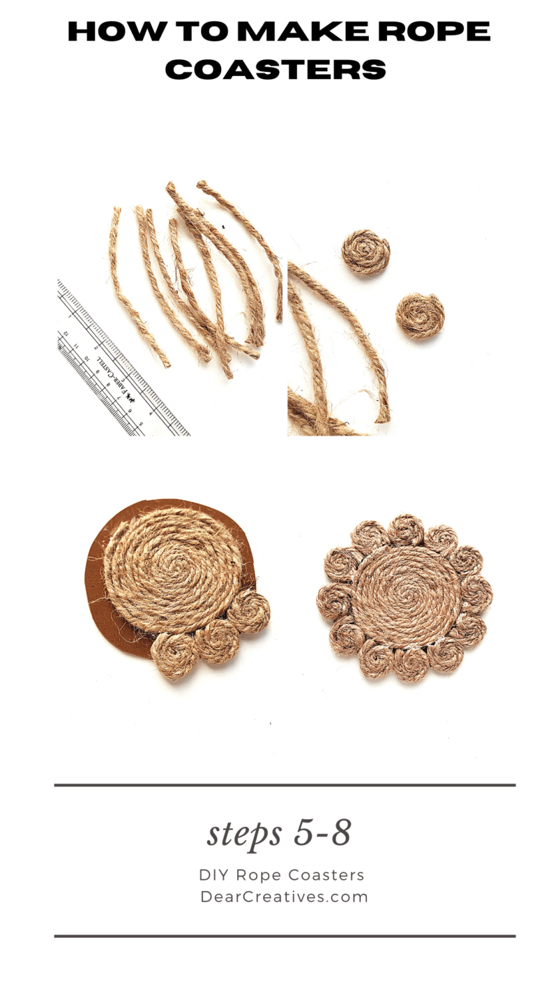 DIY Rope Coasters - Flower Design Dear Creatives