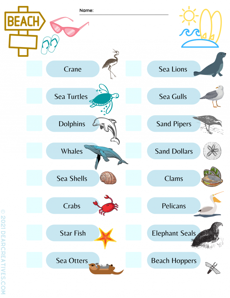 Printable Nature Scavenger Hunt Dear Creatives