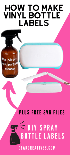 DIY Spray Bottle Labels - Cricut Craft Dear Creatives