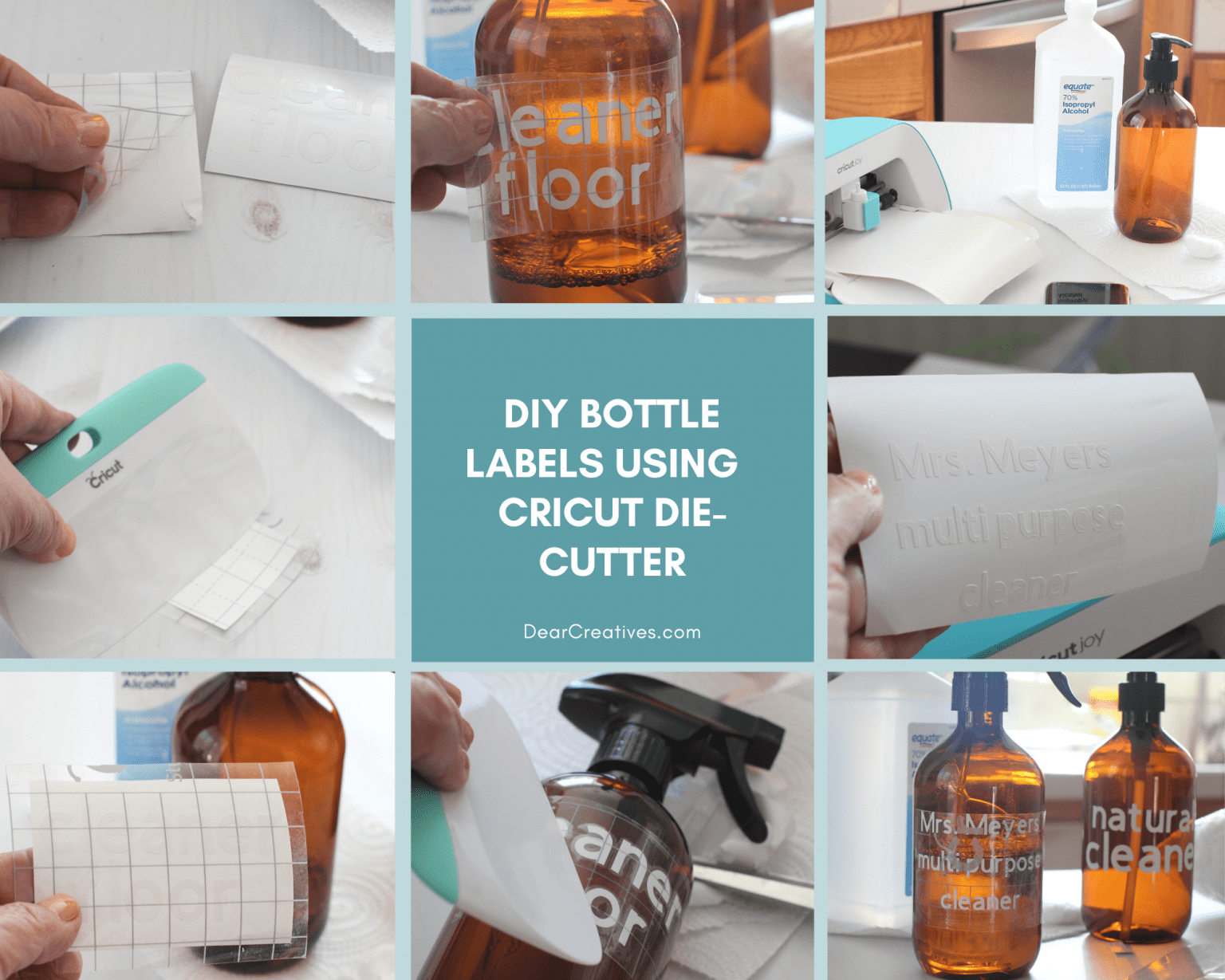 DIY Spray Bottle Labels - Cricut Craft Dear Creatives