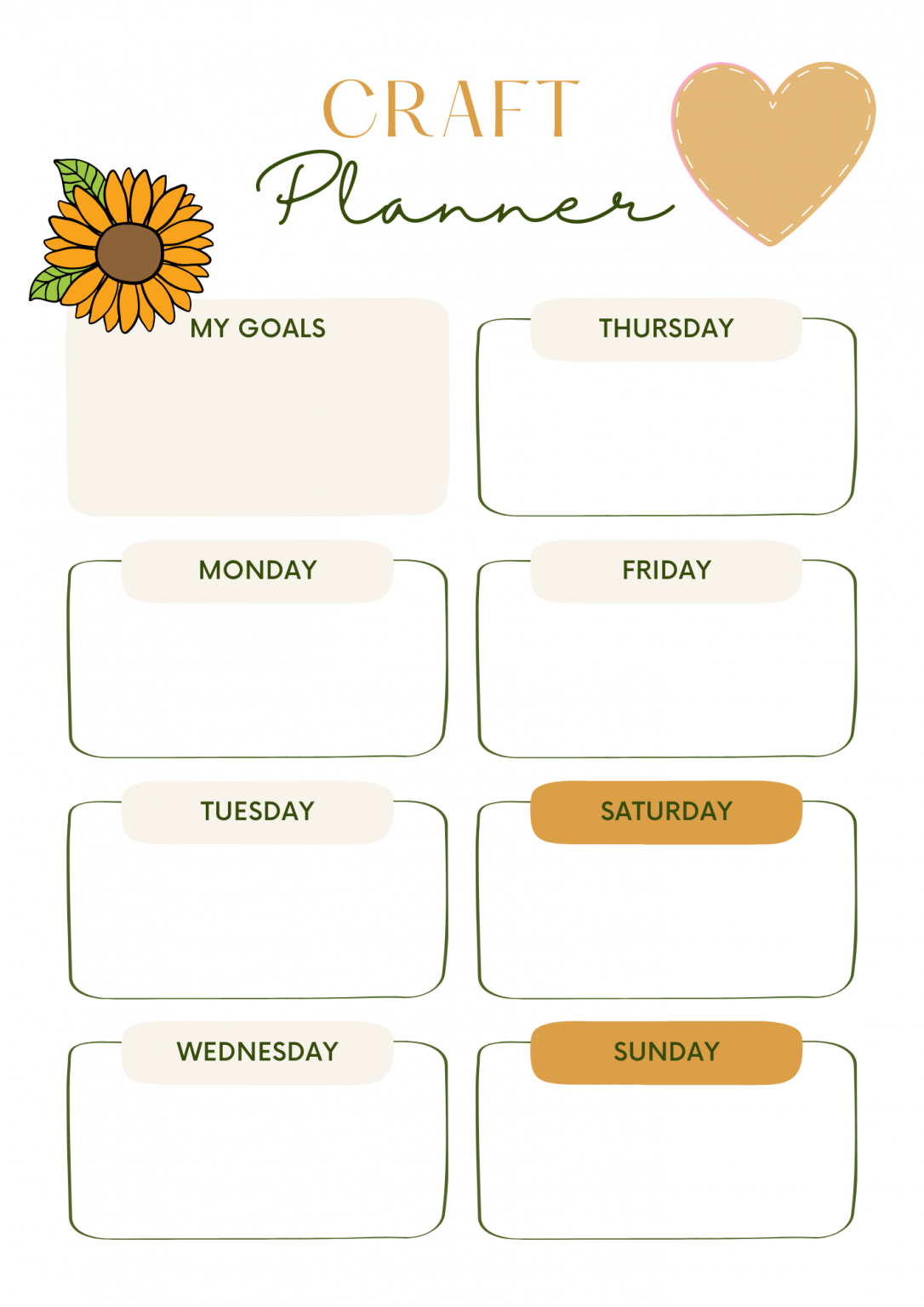 Craft Planner Printables - Project Planner Dear Creatives