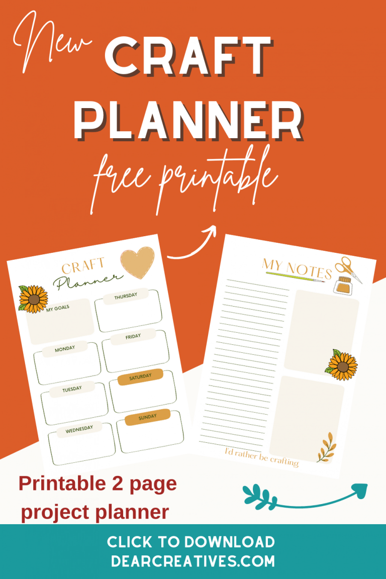 Craft Planner Printables - Project Planner Dear Creatives