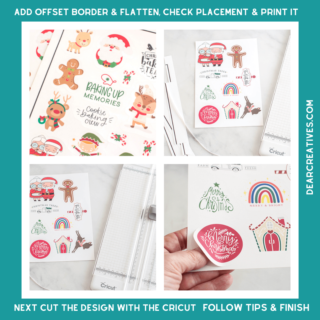 How To Print And Cut Stickers On a Cricut Dear Creatives
