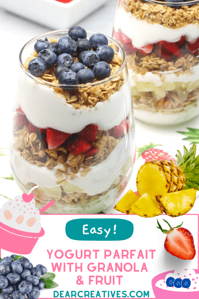 Yogurt Parfait With Granola And Fruit Dear Creatives