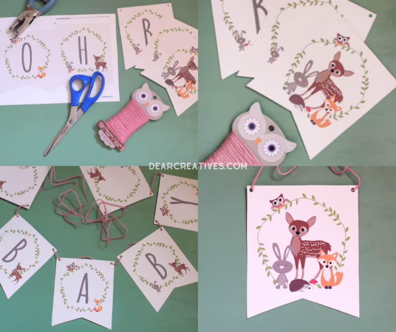 DIY Baby Shower Banners + Baby Shower Decorations Dear Creatives