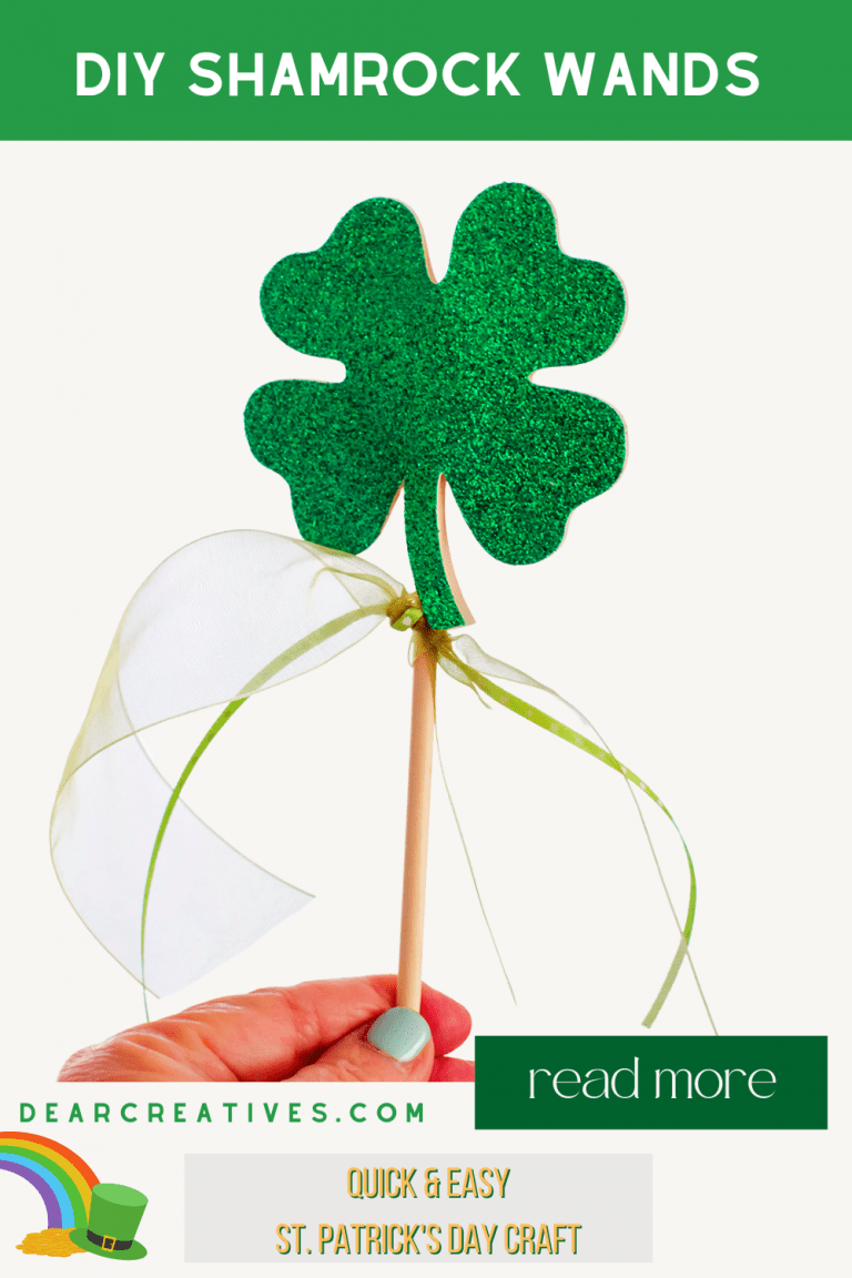 Shamrock Wands - St. Patrick's Day Craft Dear Creatives