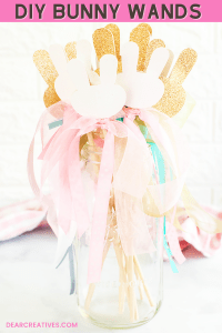 DIY Bunny Wands - Fairy Wands With Bunny Heads Dear Creatives