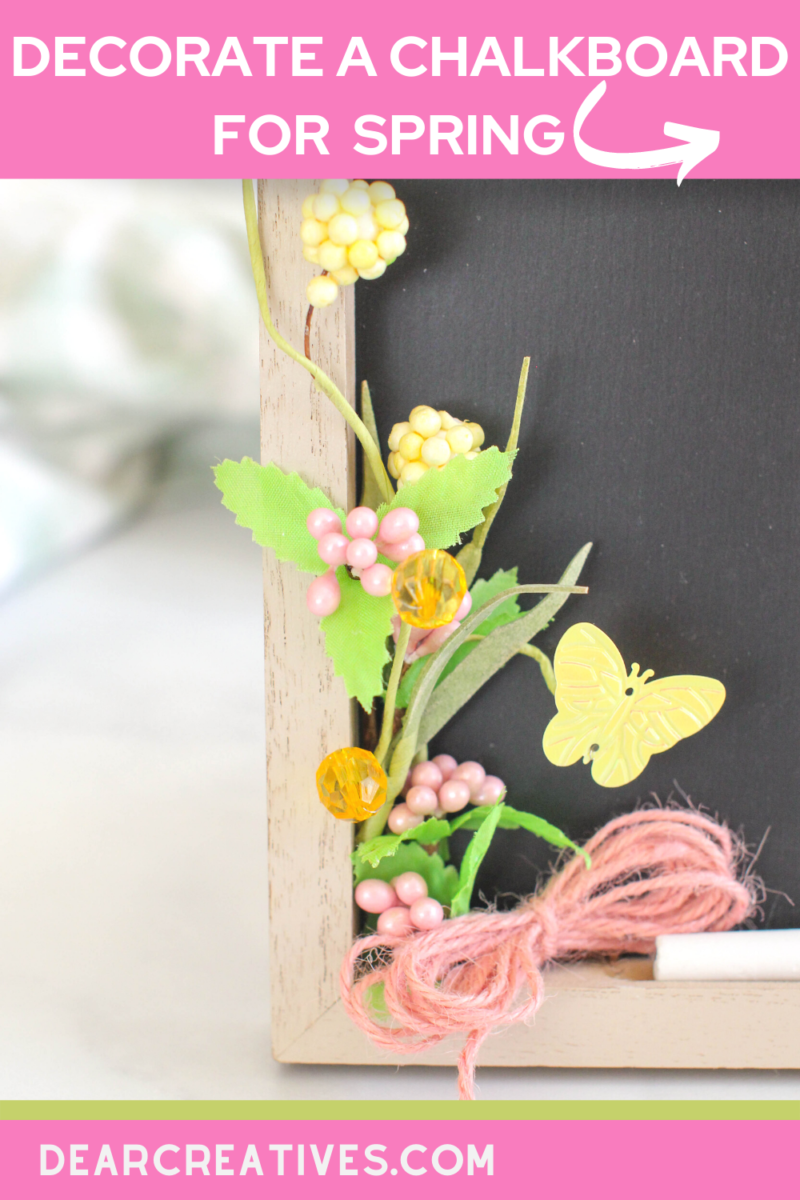 DIY Spring Chalkboard - Decorate A Chalkboard For Spring! Dear Creatives