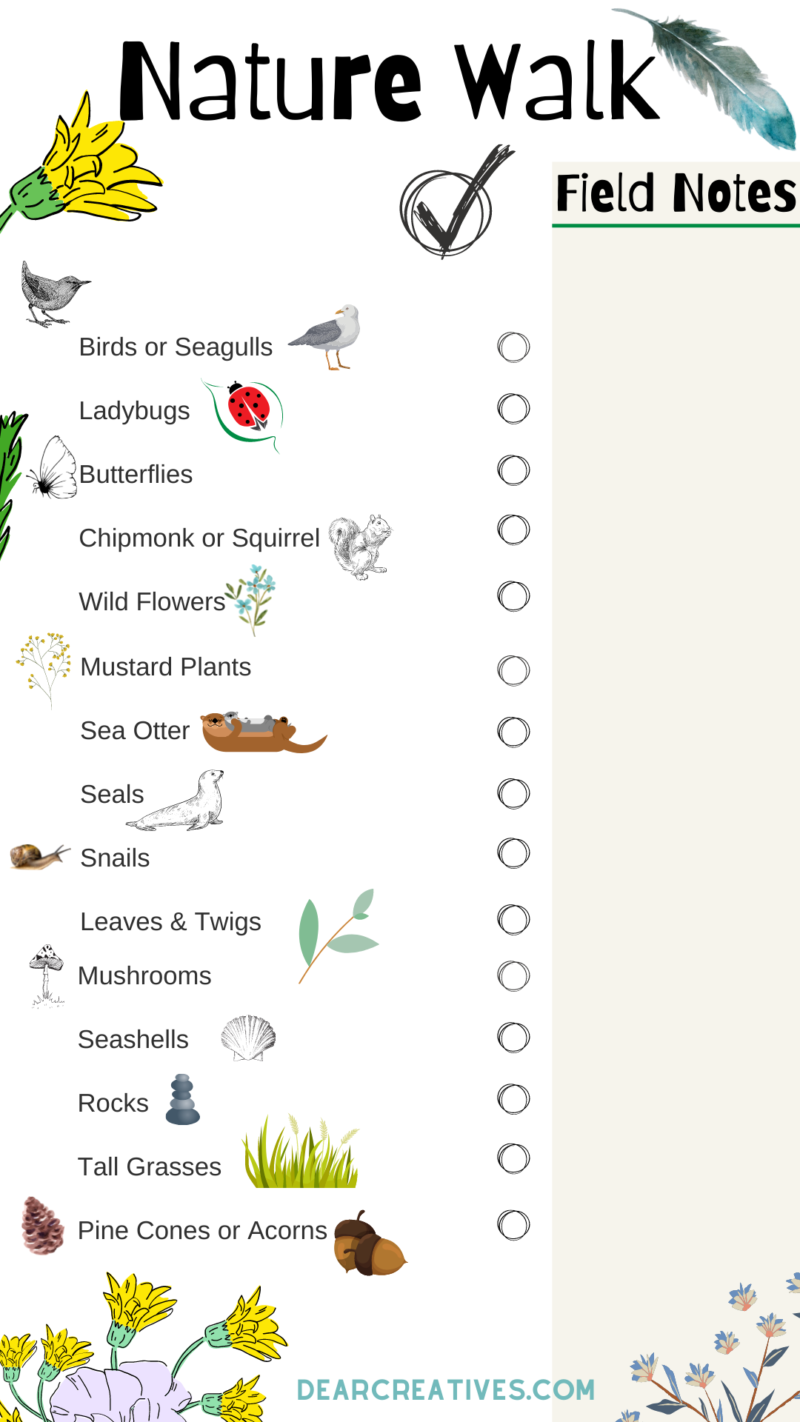 Printable Nature Scavenger Hunt Dear Creatives