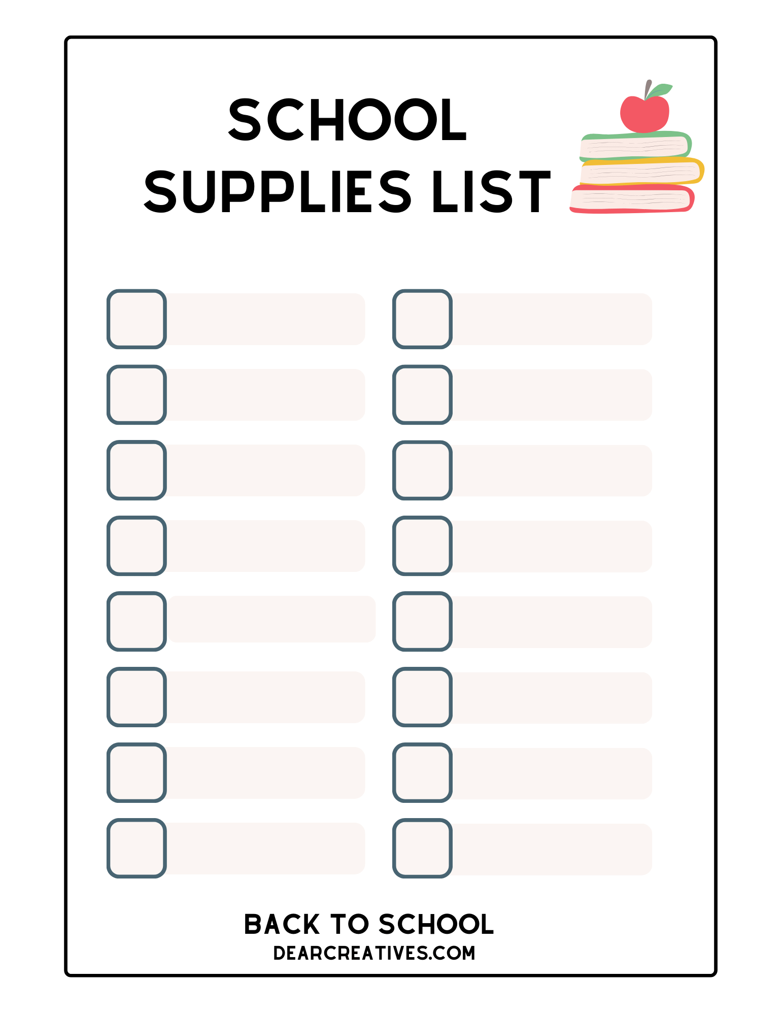 List Of Common School Supplies at Andrew Mckeown blog