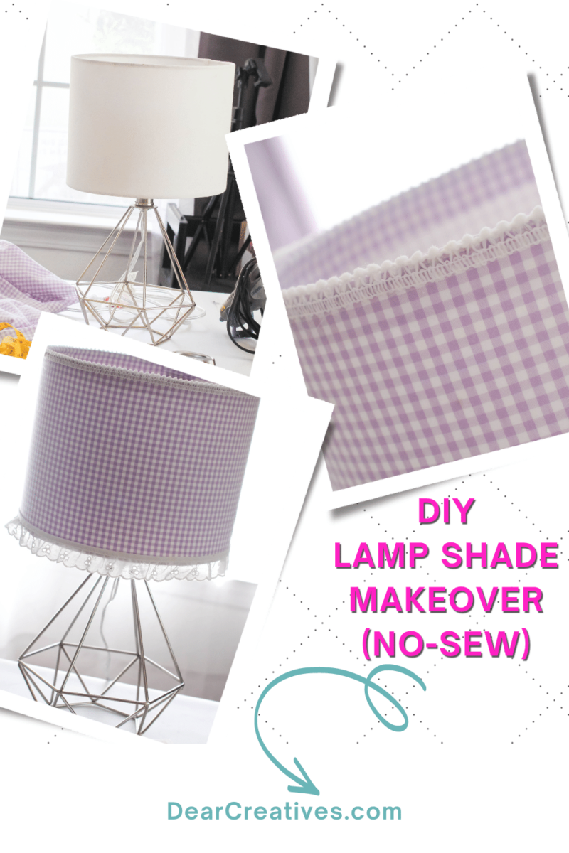 How To Cover A Lampshade With Fabric Dear Creatives