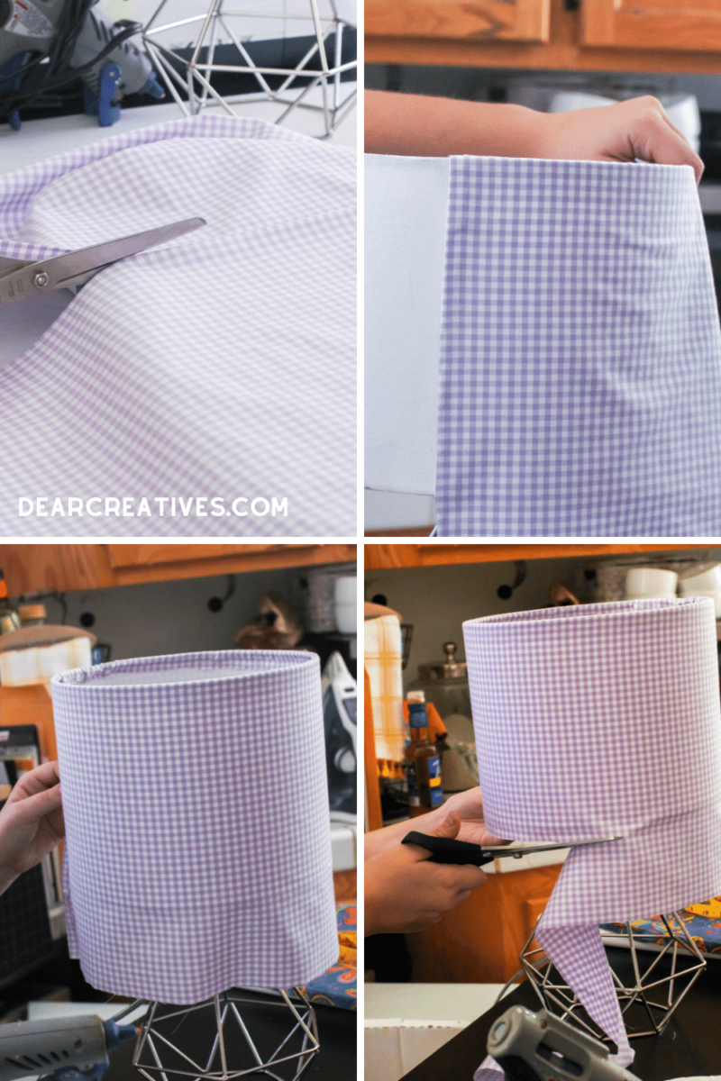 How To Cover A Lampshade With Fabric Dear Creatives