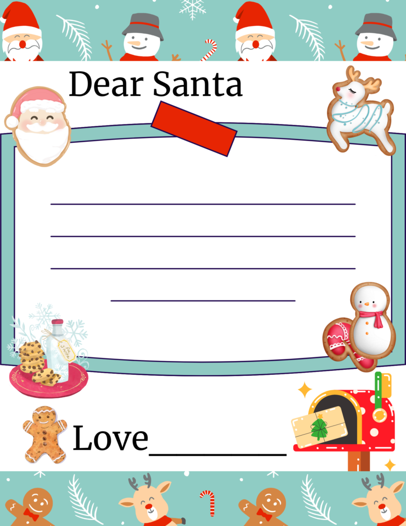 Letter To Santa Template (Printable) Dear Creatives