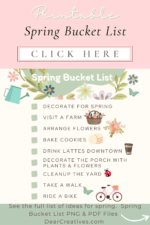 Spring Bucket List Printable Dear Creatives