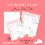 Easter Menu Ideas + Party Plan Template Dear Creatives